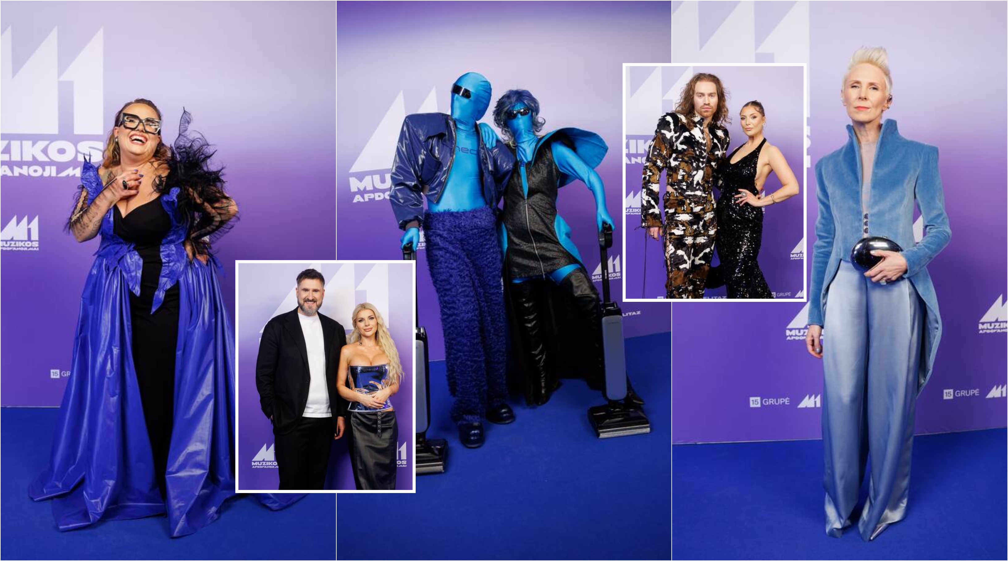 M1 muzikos apdovanojimai startavo: ant mėlynojo kilimo spindi Lietuvos šou pasaulio žvaigždės ...